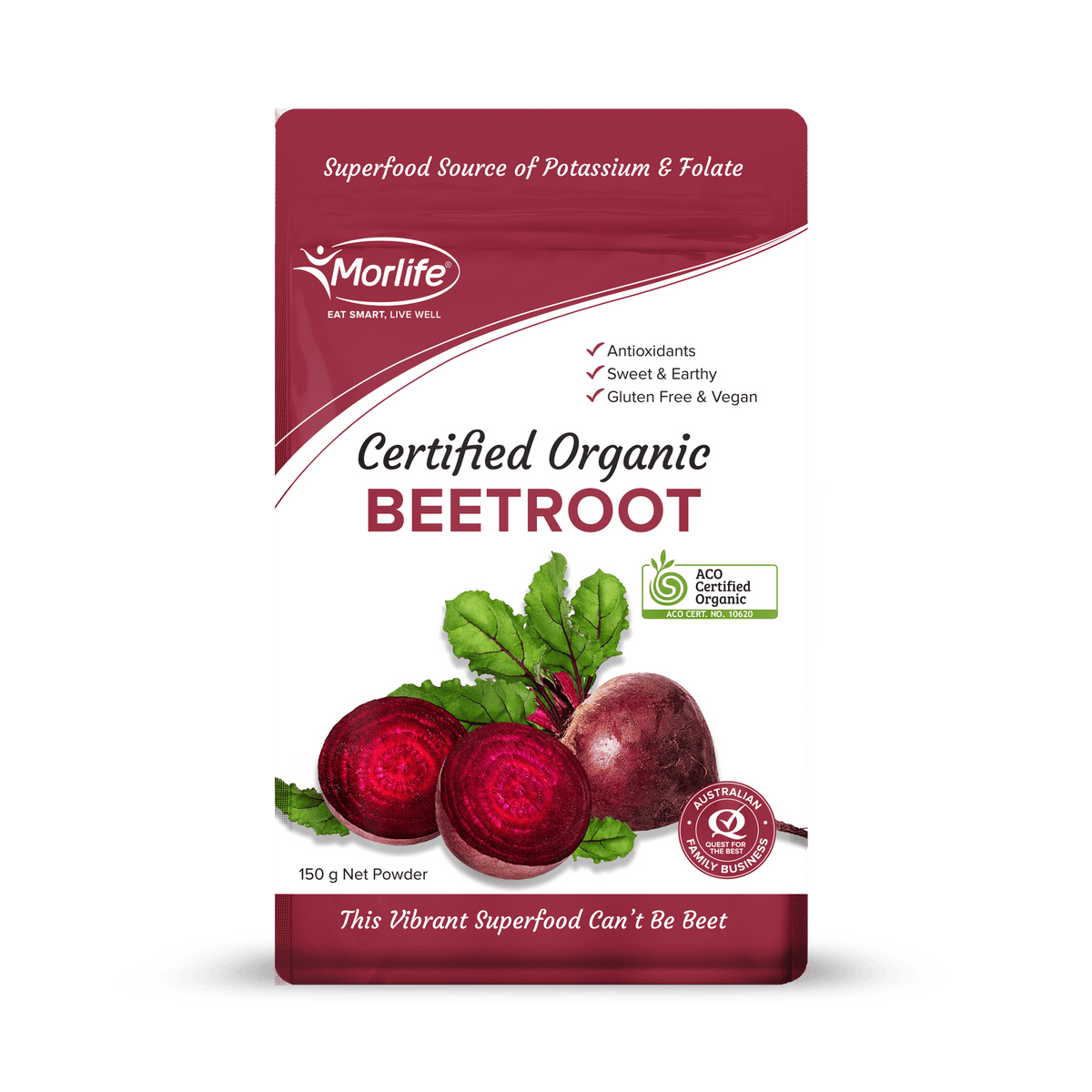 Morlife Organic Beetroot Powder 150g — Artisanal Australia