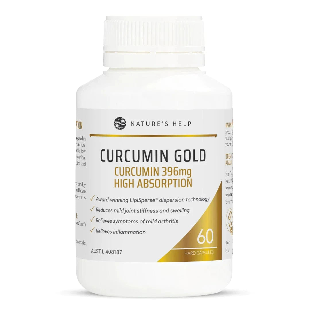 Nature's Help Curcumin Gold Curcumin 396mg High Absorption 60 Capsules ...