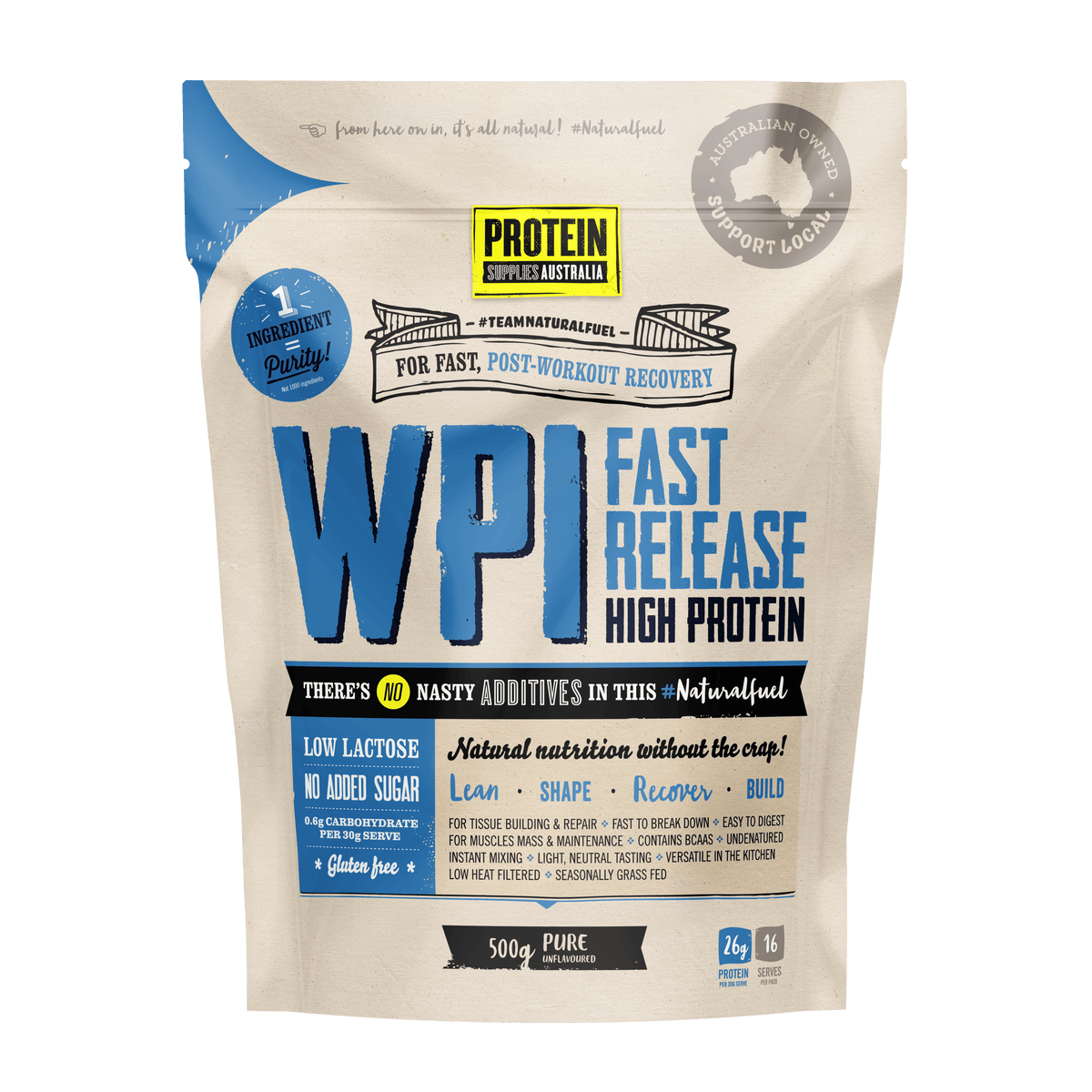 Protein Supplies Aust. WPI (Whey Protein Isolate) Pure — Artisanal ...