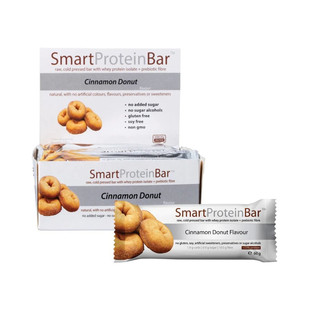 Smart Chocolate Cinnamon Donut Protein Bar 12 x 60g by Smart Diet Solu ...