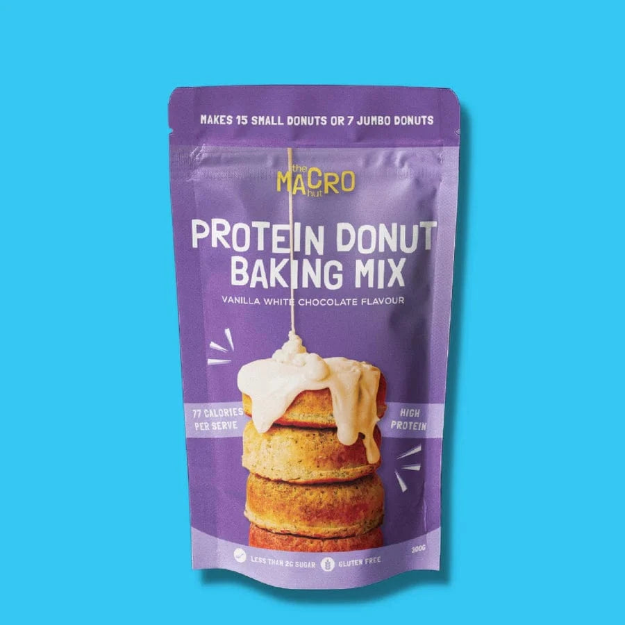 The Macro Hut Protein Donut Baking Mix Vanilla White Chocolate 300g ...